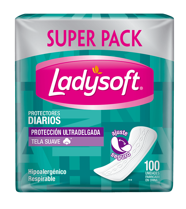 Protector Diario Ladysoft Protección Ultradelgada Tela Suave 100 un ...